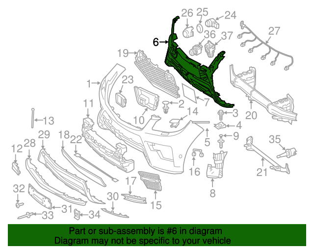Basic Carrier For Bumper 166-885-14-65-64 | Mercedes-Benz Parts
