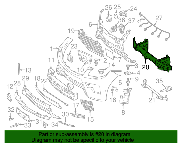 2012-2019 Mercedes-Benz Impact Bar 166-620-47-01 | MB OEM Parts