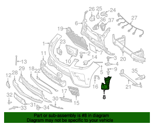 166-885-00-24 - Bumper Cover Reinforcement 2012-2015 Mercedes-Benz ...