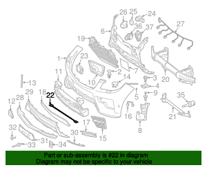 166-540-46-00 - Parking Aid System Wiring Harness 2014-2015 Mercedes ...