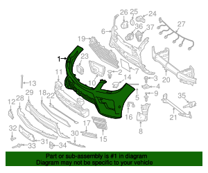 Mercedes-Benz OEM Bumper Cover Part# 166-885-49-25-9999 | OEM Vehicle Parts
