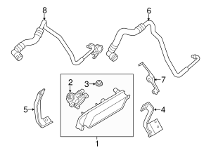 17-22-7-589-762 - Transmission Oil Cooler Line Bracket 2010-2019 BMW ...