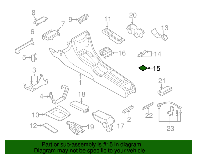 8P0-863-301-4PK - Console Mat 2004-2008 Audi | Audi OEM Parts
