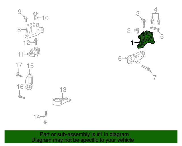 F (S)Mount 84884385 | GMPartsDirect.com
