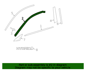 75754-07050 - Upper Molding - 2020-2021 Toyota Avalon | OEM Genuine ...