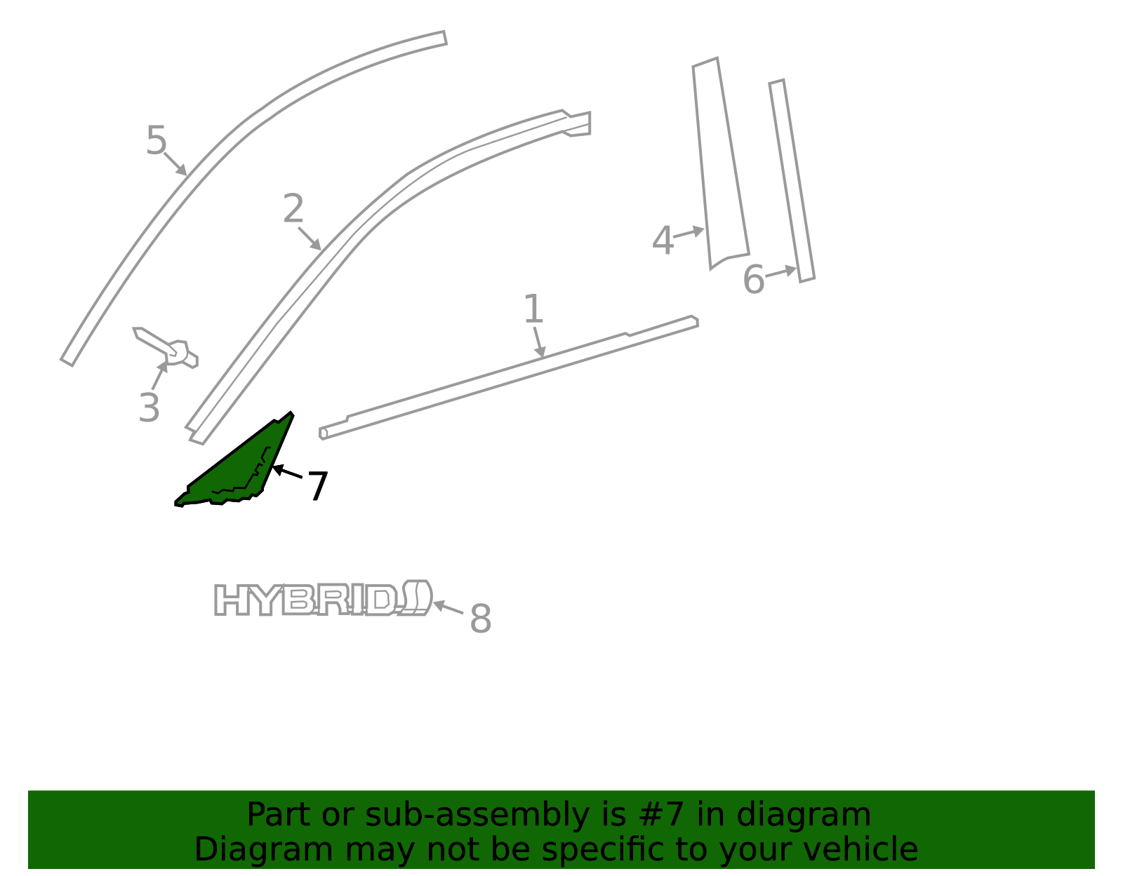 2019-2022 Toyota Avalon Corner Trim 67495-07010 | Toyota Parts Center
