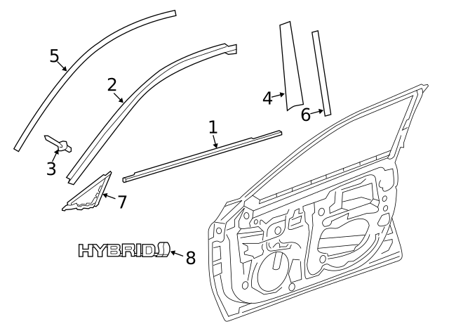 75754-07050 - Upper Molding - 2020-2021 Toyota Avalon | OEM Genuine ...