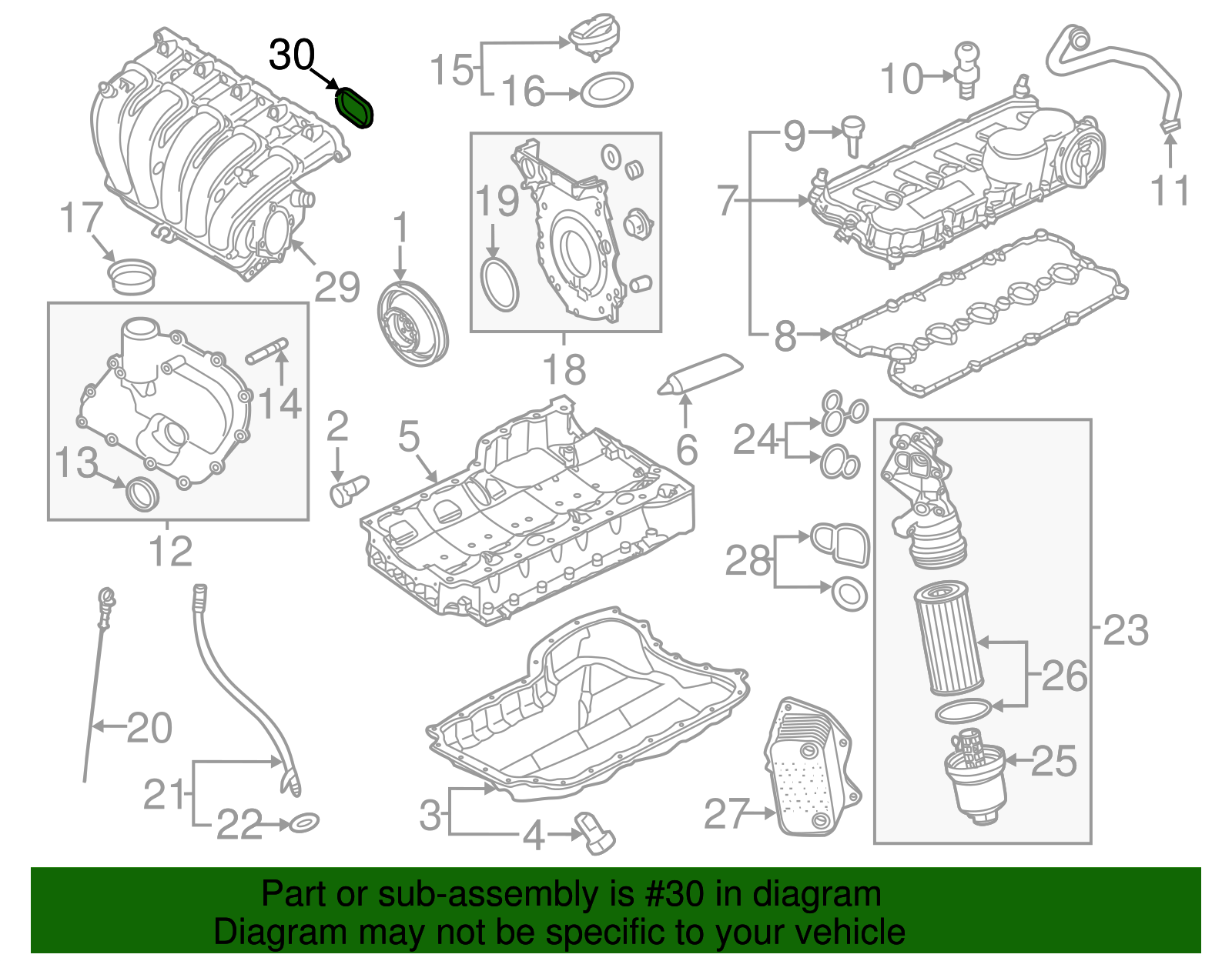 2005-2015 Volkswagen Manifold Gasket 07K-129-717-A | VW Parts Center