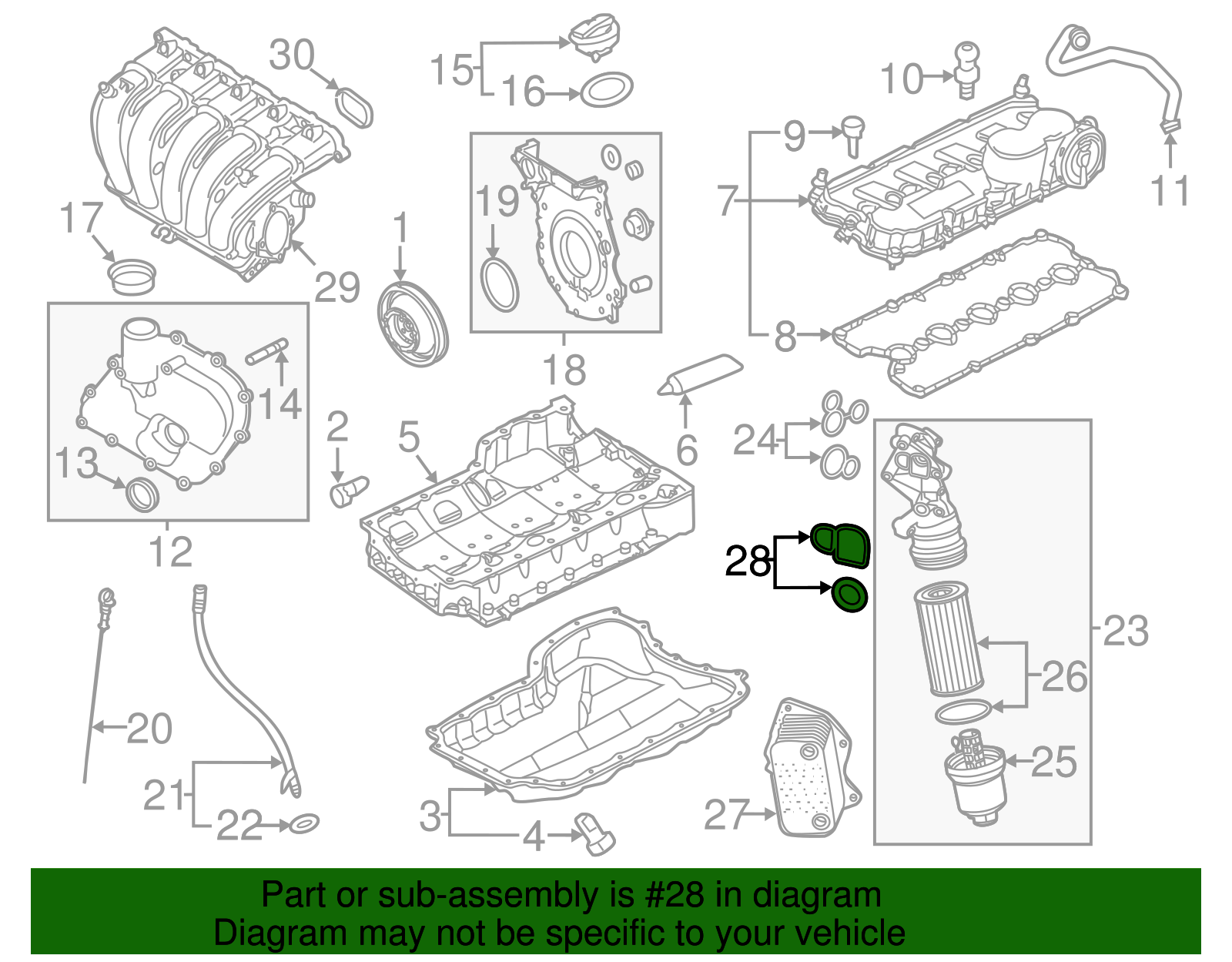 2005-2014 Volkswagen Oil Cooler Gasket Set 07K-117-070 | VW Direct Auto ...