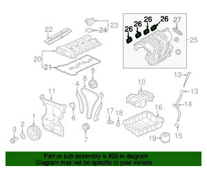 2008-2024 Mitsubishi Manifold Gasket 1542A133 | Mitsubishi Parts Warehouse