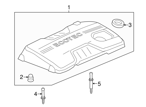 Engine Appearance Cover for 2015 Chevrolet Captiva Sport | QuirkParts