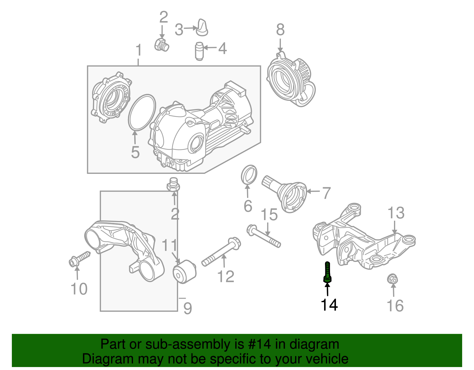 N-909-686-02 - Rear Cross-Member Mount Bolt 2004-2015 Audi | Audi OEM Parts