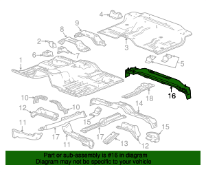 2014-2019 GM Number 3 Underbody Cross Sill 23233722 | GMPartsDirect.com
