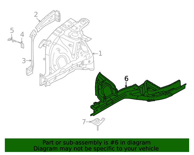 64602-CW000 - Frame Side Member Assembly 2022-2024 Hyundai Tucson ...