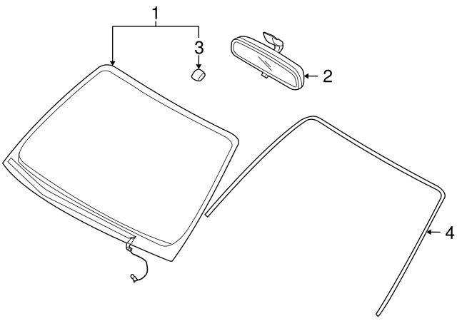 86131-1D000 - Reveal Molding - 2007-2010 Kia Rondo | Kia Auto Parts