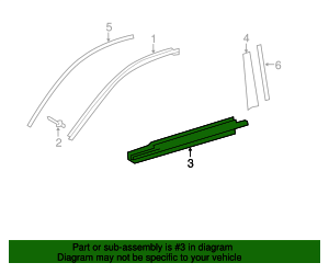 75720-06130 - Belt Molding - 2012-2014 Toyota Camry | Toyota Parts ...
