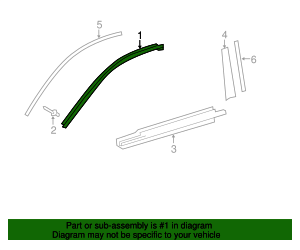 2012-2017 Toyota Camry Upper Molding 75754-06080 | Toyota Parts Center