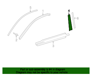 2012-2014 Toyota Camry Door Reveal Molding 75755-06080 ...