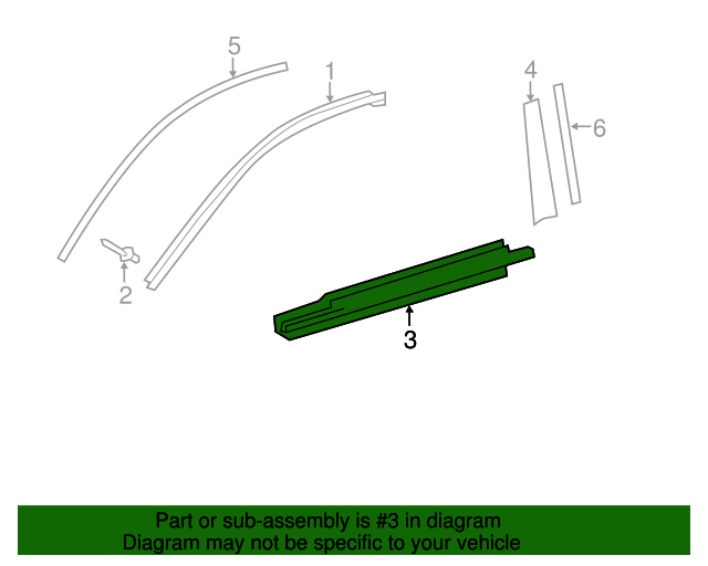 75720-06130 - Belt Molding 2012-2014 Toyota Camry | Ourisman Toyota Parts
