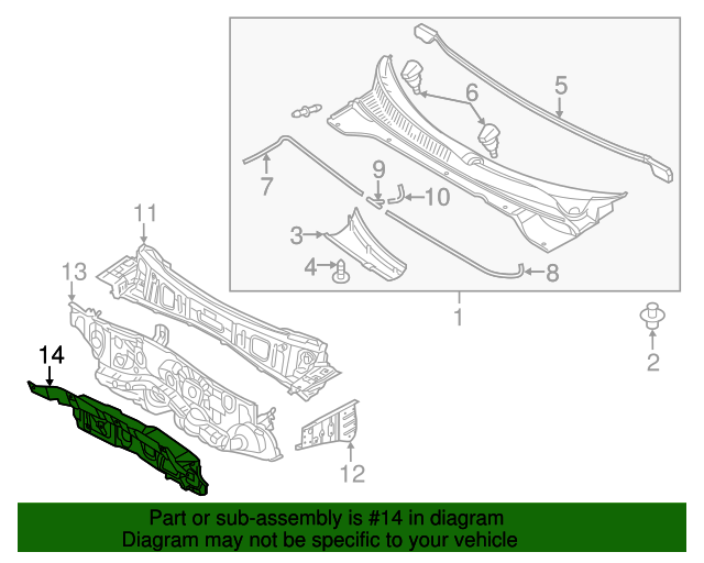 2014-2019 Kia Soul Insulator 84124-B2050 | TascaParts.com