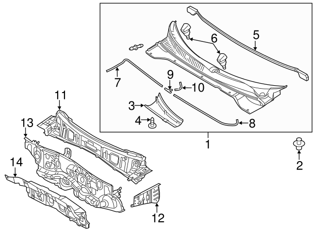 2014-2019 Kia Weatherstrip 86430 B2000 | OEM Parts Online
