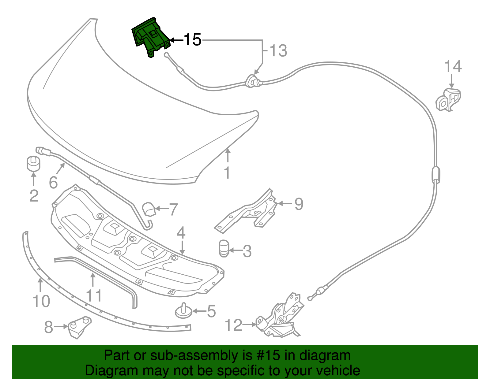 2011-2017 Nissan Release Handle 65622-2FP0A | Nissan Parts Central