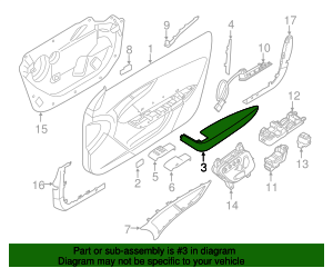 2014-2023 Jaguar F-Type Armrest T2R7512LAA | Jaguar Annapolis Parts