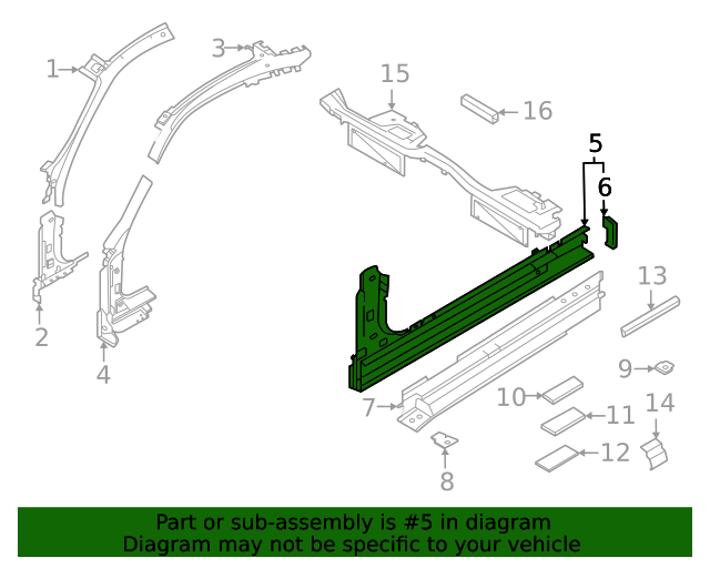 2020-2023 Porsche 911 Rocker Panel 992-802-256-FY-GRV | Porsche Marin