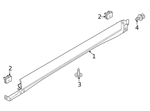 W712456-SS5GA - Rocker Molding Retainer 2021-2023 Ford Mustang Mach-E ...