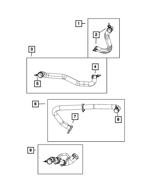 2022-2024 Ram 1500 Classic Radiator Outlet Hose 68571922AA | My Mopar Parts