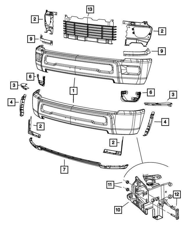 2011-2012 Ram Air Dam 5182355AA | Mopar eStore
