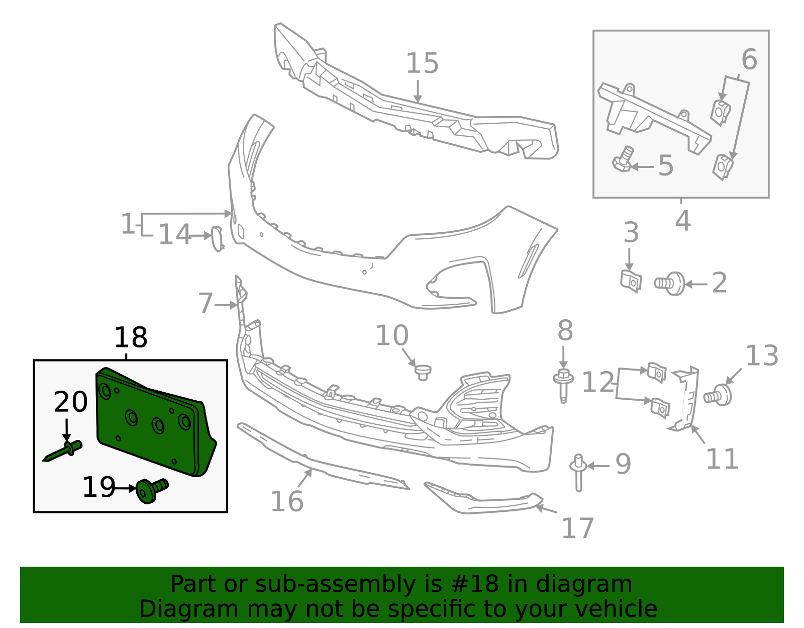 2022-2024 Chevrolet Equinox Front License Plate Bracket 84737664 | GM ...
