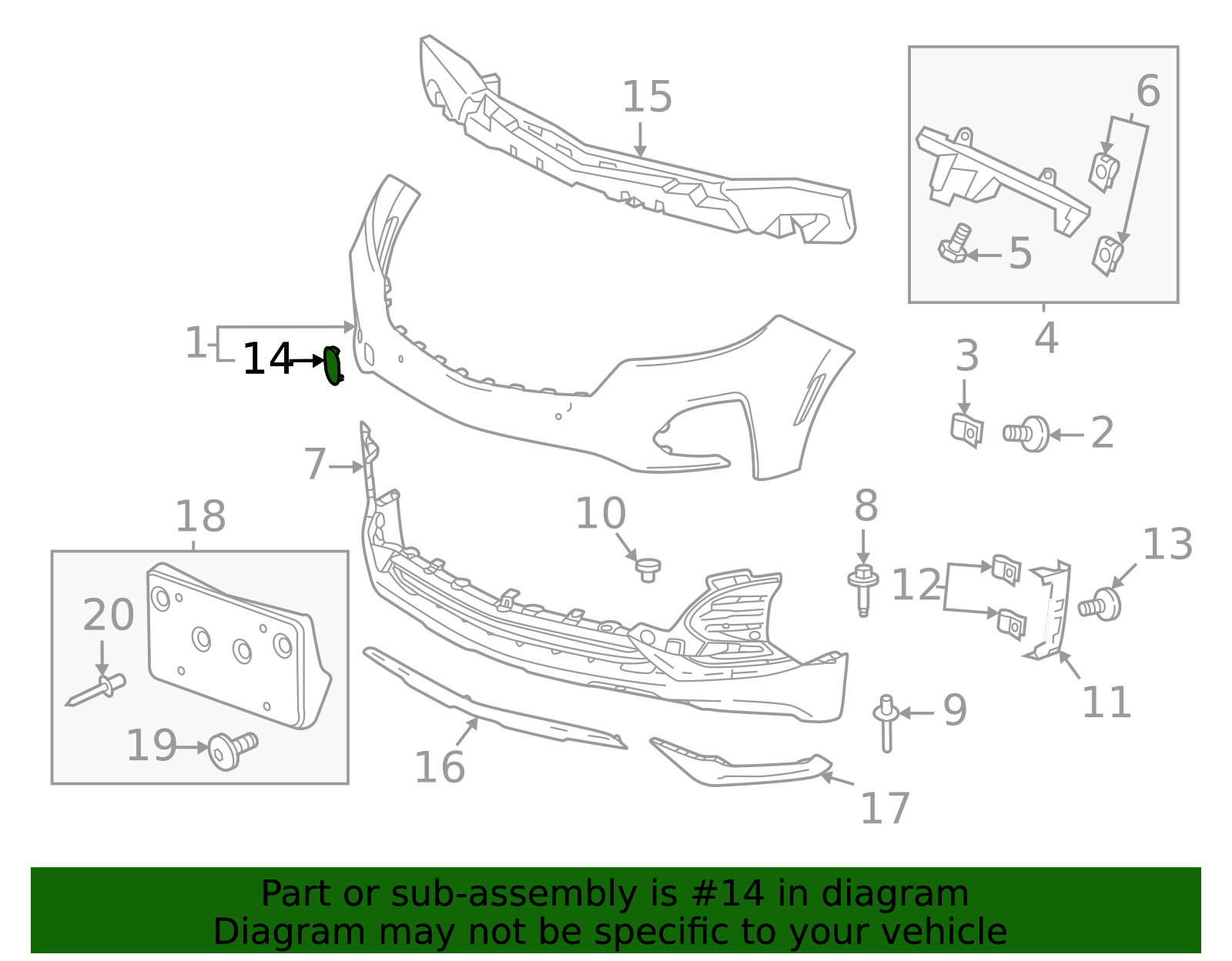 84444628 - Front Bumper Fascia Tow Eye Access Hole Cover 2022-2024 ...