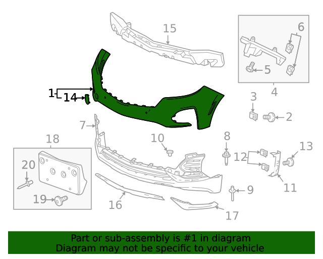 2022-2024 Chevrolet Equinox Fascia 84911082 GM | GMPartsDirect.com