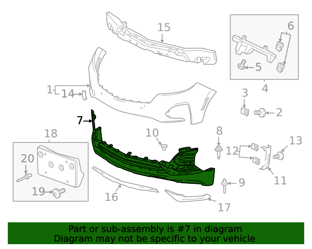 2022-2024 Chevrolet Equinox Black Front Bumper Lower Fascia 85542450 ...