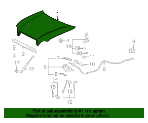2000-2007 Toyota Hood 53301-0C021 | OEM Parts Online