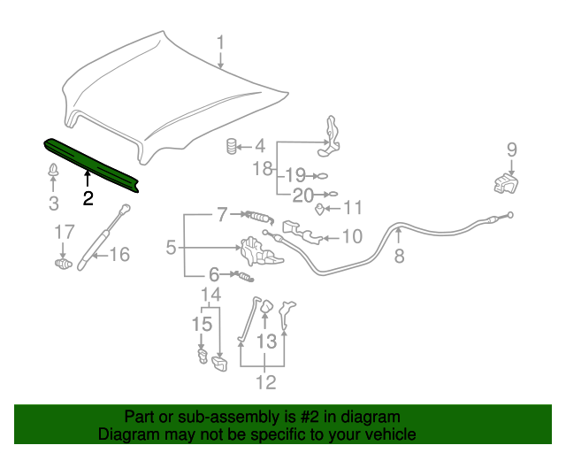 2000-2007 Toyota Seal 53381-0C010 | OEM Parts Online