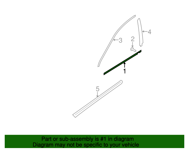 2009-2013 Subaru Forester OEM NEW 10-13 Subaru Forester Door Wndow Belt ...