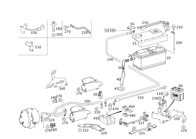 211-540-18-30 - Starter Wiring Harness 2006-2025 Mercedes-Benz E350 ...