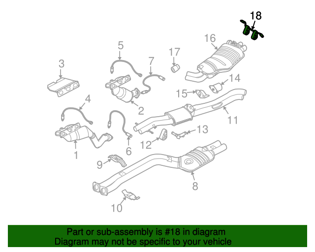 Genuine BMW 18-30-3-413-461 | Rear Muffler Rear Bracket | FREE Shipping ...