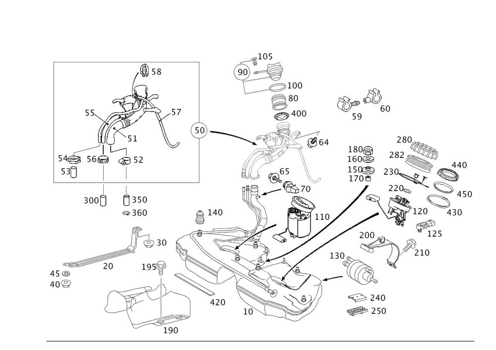 209-470-02-94 - Fuel Delivery Module 2003-2009 Mercedes-Benz | Mercedes ...