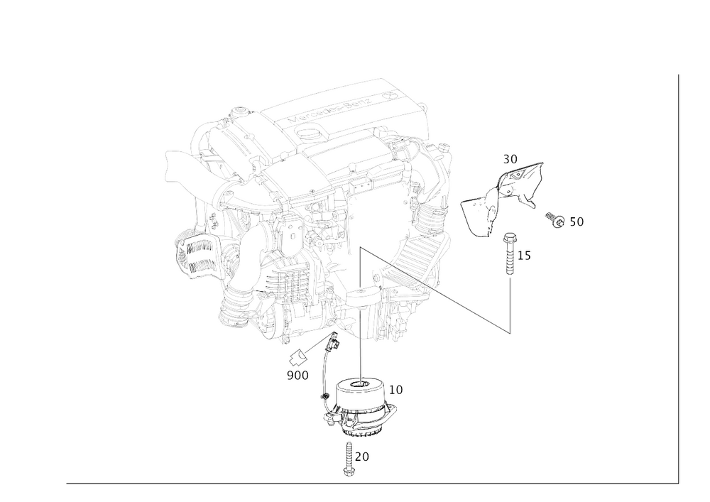 222-240-35-00 - Engine Carrier 2015-2017 Mercedes-Benz S550e | Mercedes ...