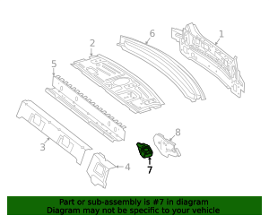 205-646-03-45 - Frame Stiffener 2015-2023 Mercedes-Benz ...