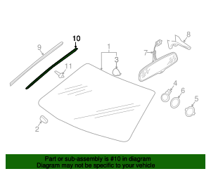 2009-2016 Audi Reveal Molding Retainer Strip 8K0-845-454 | OEM Parts Online