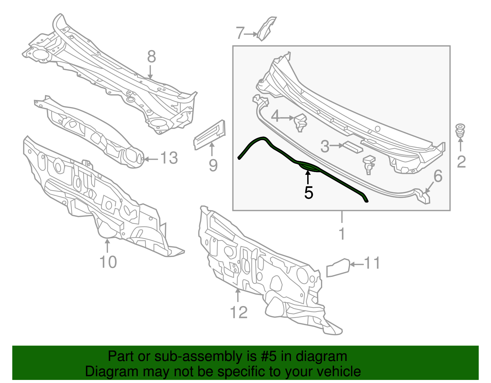 98650-3Y000 - Windshield Washer Hose 2014-2016 Hyundai | AutoNation Parts