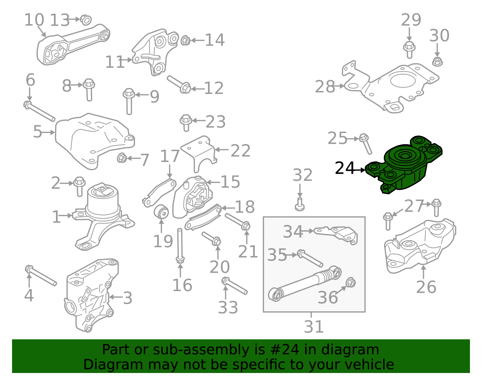 2014-2019 Land Rover Trans Mount LR061456 | OEM Parts Online