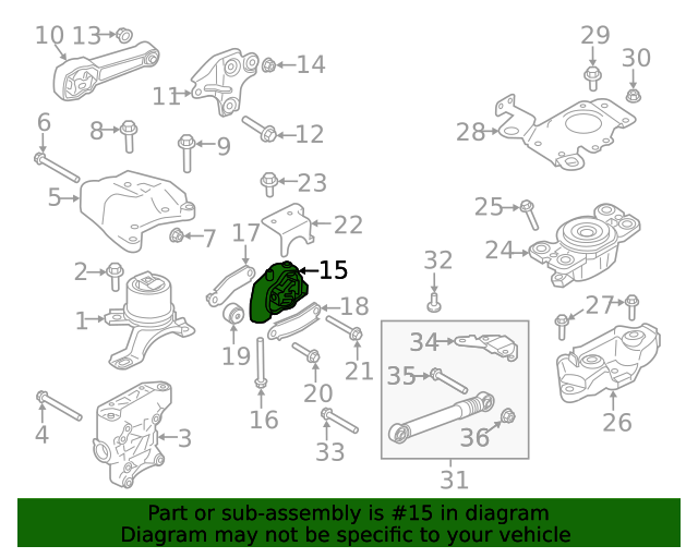 Genuine Side Mount for 2013-2019 Land Rover | Land Rover Part# LR032311 ...