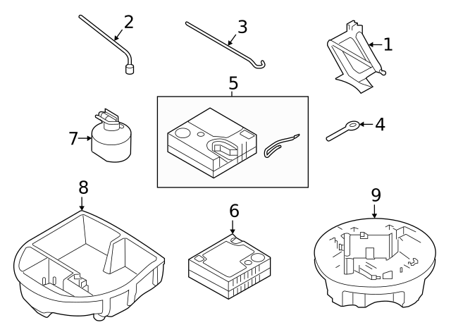2019-2021 Kia Forte Tool Compartment 09149-M7000 | Genuine Kia Parts