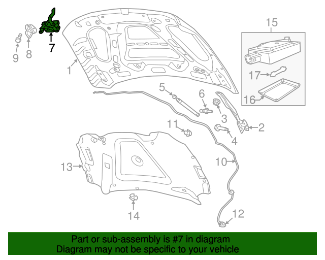 2010-2018 Mopar Hood Latch 68261143AA | TascaParts.com