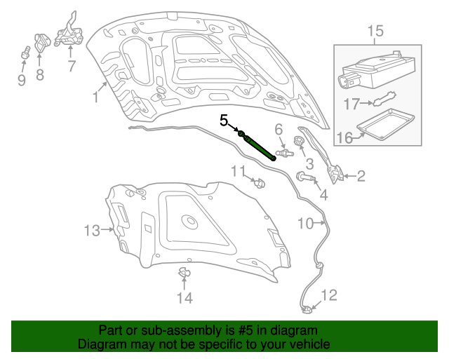2010-2018 Mopar Support Cylinder 05160343AA | Mopar Parts Canada